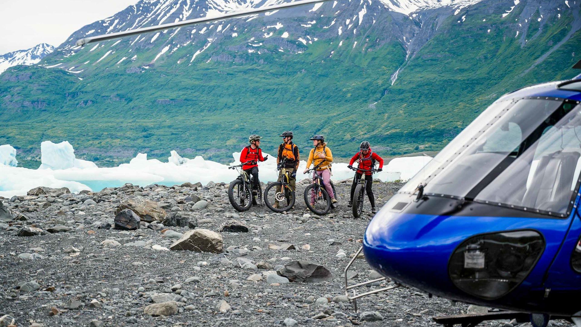 Helicopter E- Mountain Bike Adventure | Alaska Tours | Helicopter Tours
